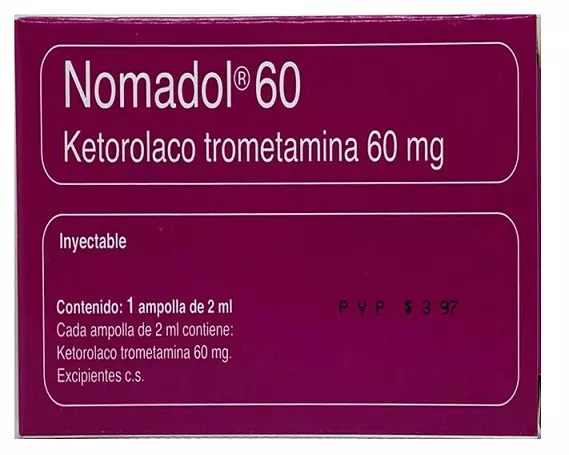 NOMADOL SOL. INY. 60MG/2ML | Farmacias Cuxibamba